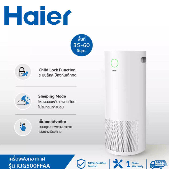 Haier เครื่องฟอกอากาศ Ultra Purifier รุ่น KJG500FFAA เหมาะกับห้องขนาด ...