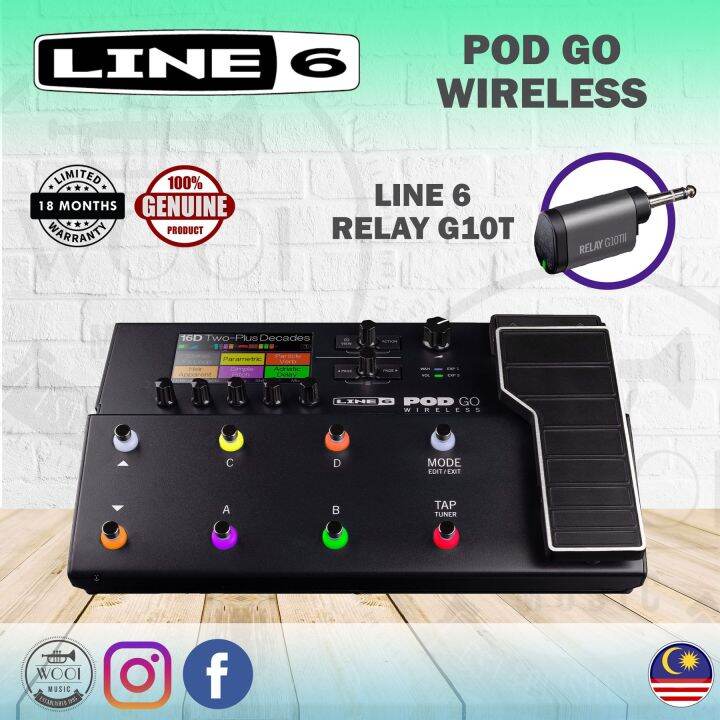 Line 6 POD GO Wireless Guitar Processor / Multi Effects Pedal / Guitar ...