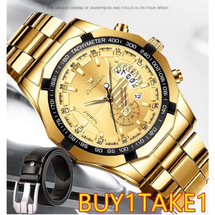 Original ORUSS Men's Stainless Steel Waterproof Luxury Fashion Business ...