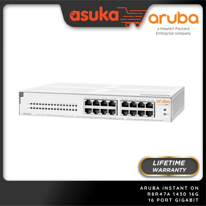 Aruba Instant On R8R47A 1430 16G 16 Port Gigabit Unmanaged Switch | Lazada