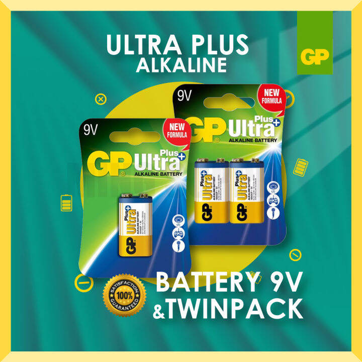 [Genuine] GP Ultra Plus Alkaline Bateri 9V / Twinpack Smart Tag Smoke ...