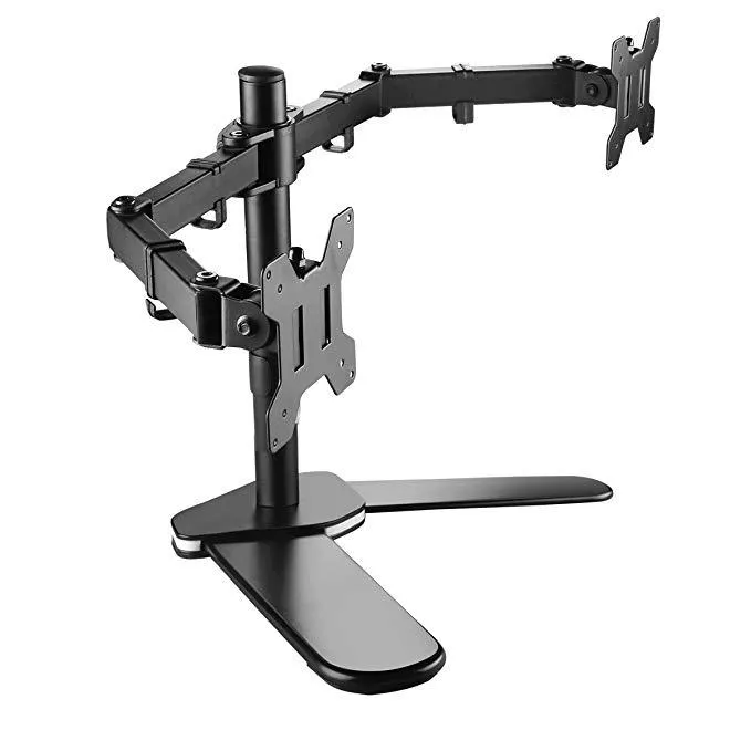 Dual LCD LED Monitor Stand Two Arms Desk Mount Heavy Duty Fully ...