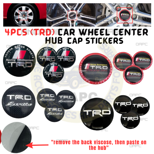 OAPC 2”/2.5” TRD Logo Car Wheel Center Hub Cap Sticker Emblem | Lazada PH