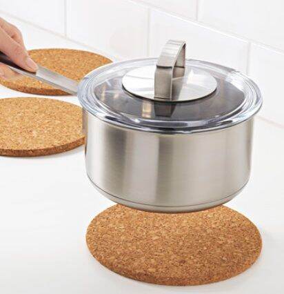 HEAT Alas Panci Anti Panas, isi 3 PCS, 19 cm, Gabus, Tatakan Gelas Piring, Alas Wajan Teflon ...