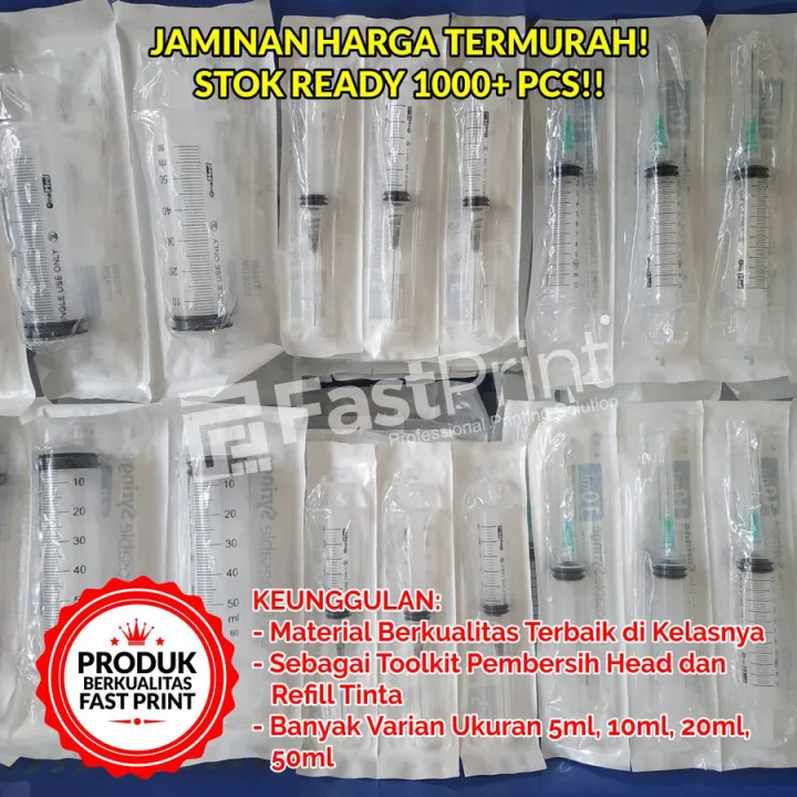 Spuit 10 ML 10ML 10 CC 10CC Dan Selang Pembersih Head | Lazada Indonesia