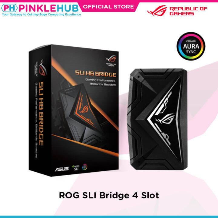 ASUS ROG SLI High-Bandwidth Bridge with Aura Sync RGB for Silky-Smooth Gameplay (ROG-SLI-HB ...