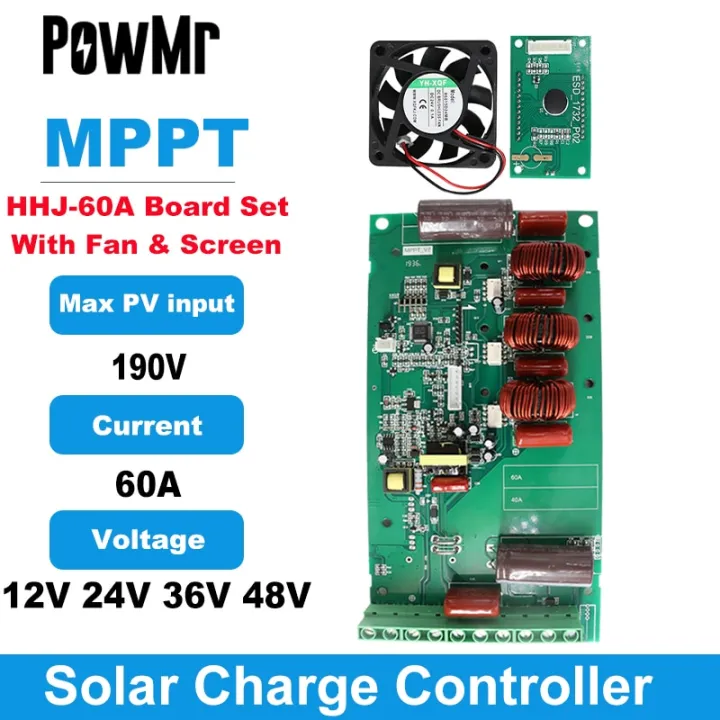 1 DIY MPPT Solar Charge Controller 60A PCB Board Set With Fan Disply ...