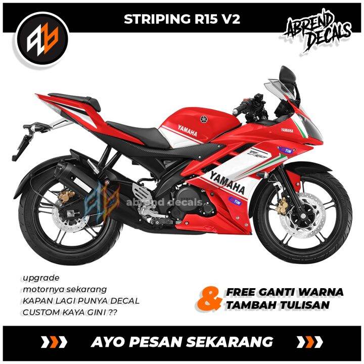 Striping Yamaha R15 V2 Desain Custom / Stiker motor R15 V2 Livery ...