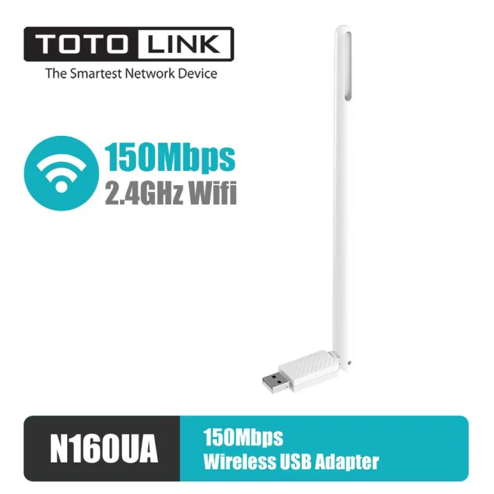 ตัวรับสัญญาณไวไฟ มีเสา WIFI แบบ USB WIRELESS Adapter TOTOLINK N160UA ...