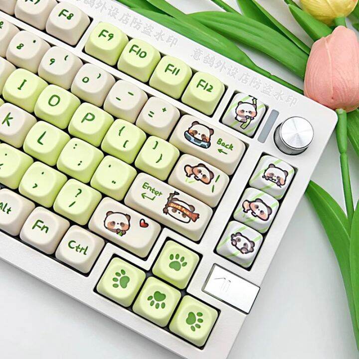【Keycap Only】Milk Green Panda Keycap 140 keys MOA Profile PBT ...