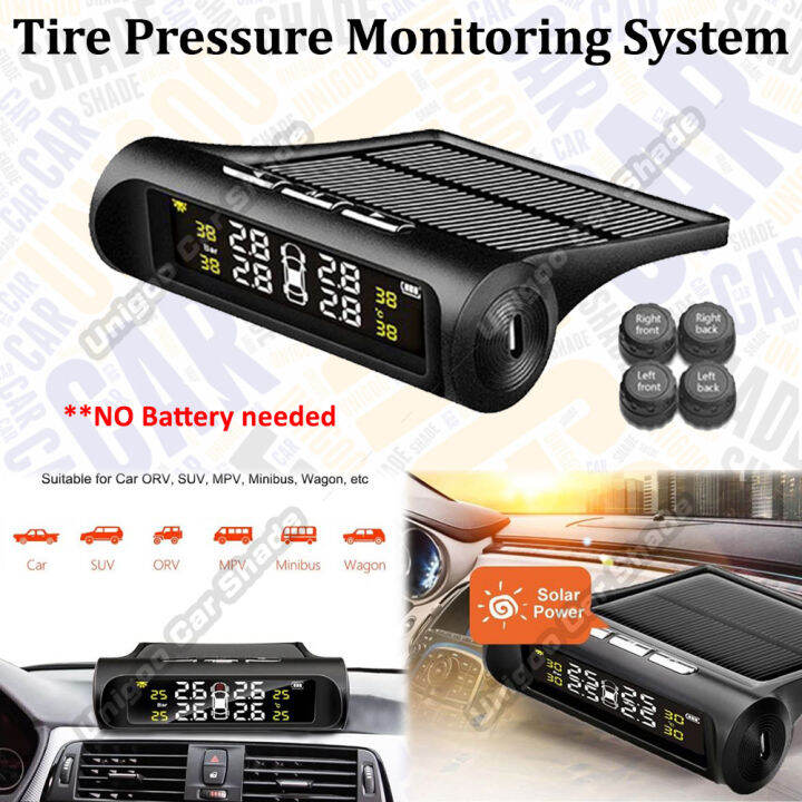 TPMS Car Tyre Pressure Monitor Security System Tire Pressure Tester USB ...