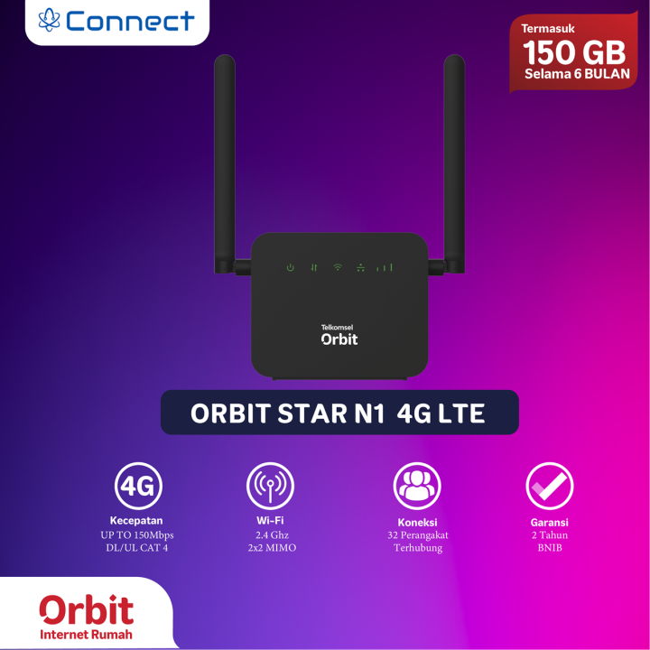 Telkomsel Orbit Star N1 Modem Wifi 4G High Speed Bonus Data | Lazada Indonesia