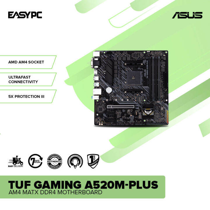 EasyPC | ASUS TUF GAMING A520M-PLUS AM4 MATX AMD AM4 socket Ultrafast ...