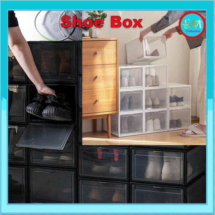 【SM collections】 Stackable Luxury Shoe Box/Organizer Large Space Shoe ...