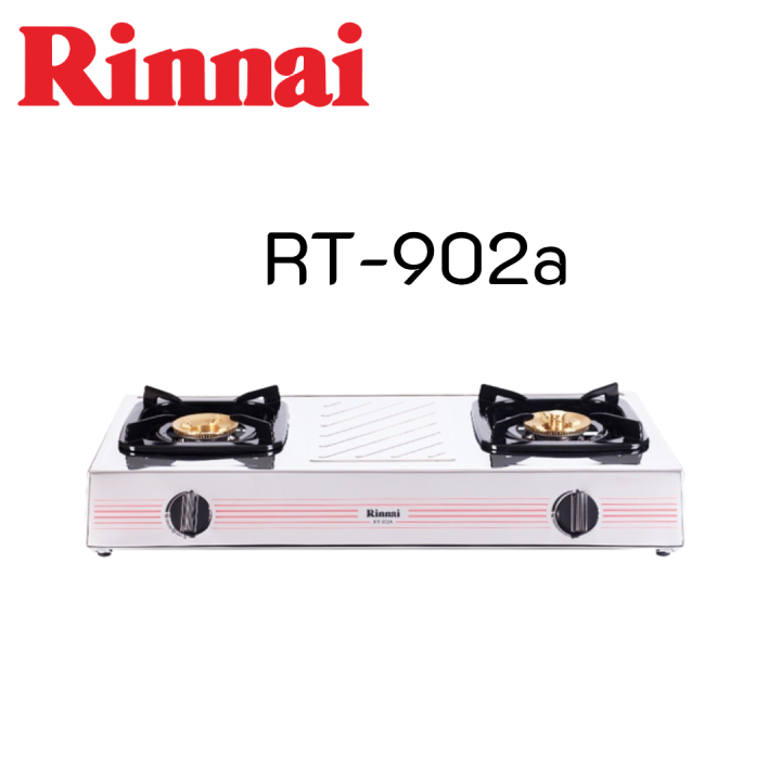 Rinnai เตาแก๊สรินไน รุ่น RT-902a Rt902a ประกันระบบจุด และ หัวเตาสเตนเลส ...