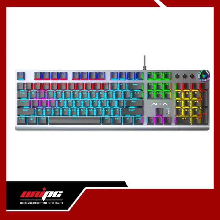 AULA F3018 Dual Touch Switch Mechanical Gaming Keyboard 104 Keys LED ...