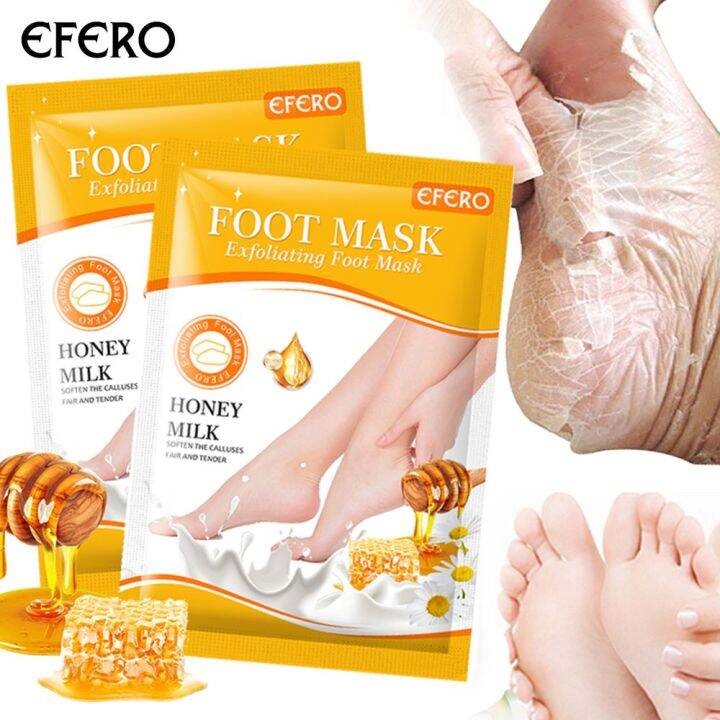 EFERO Honey Foot Mask Exfoliating Foot Mask Dead Skin Pedicure ...