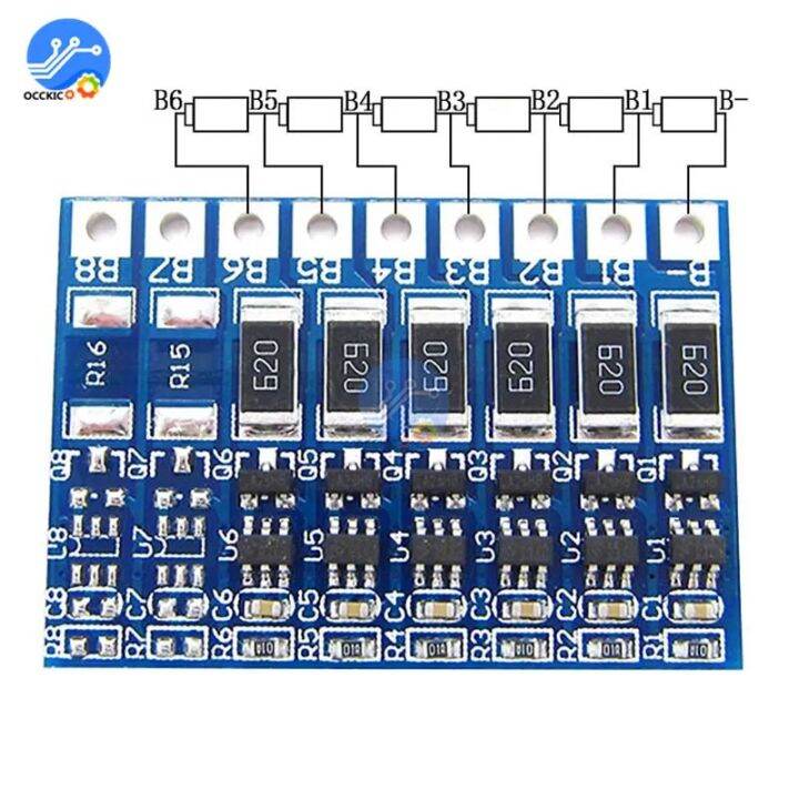 BMS 3S 4S 5S 6S 7S 8S 18650 Lithium Battery Charger Protection Board Power Bank Balancer Li-ion ...