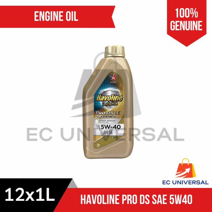 Caltex Synthetic Gasoline Engine Oil 5W40 Havoline ProDS Fully ...