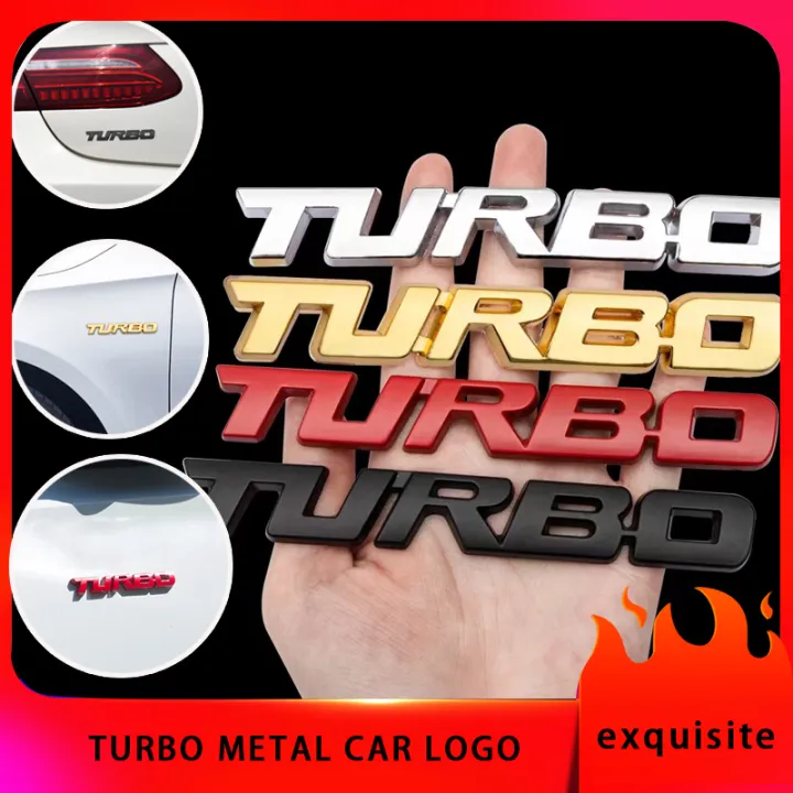 【TURBO Metal Sticker】3D TURBO Sticker Car Rear Trunk Emblem Sticker Car ...