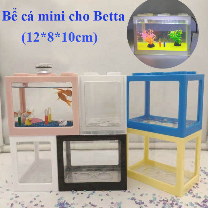 Bể cá mini cho Betta, Bể cá LEGO lắp ghép, Bể cá cảnh mini nhiều màu có ...