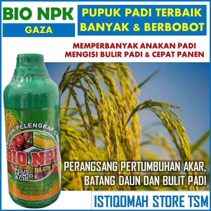 Obat Pelebat Anakan Padi BIO NPK GAZA 500ML Pupuk Cair Memperbanyak Anakan Padi - Pupuk Pelebat ...