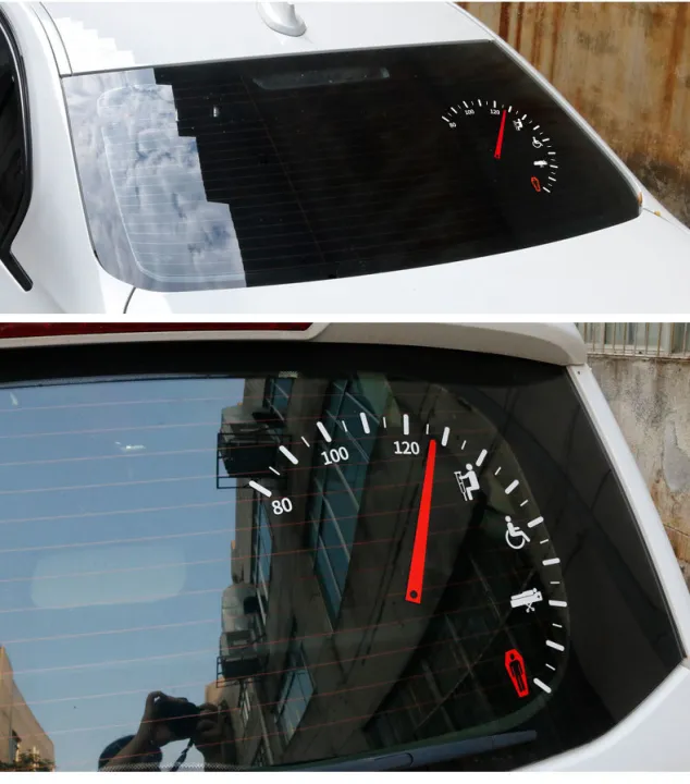 1 Piece Car Personality Sticker Fun Speedometer Logo Car Badge Safety ...