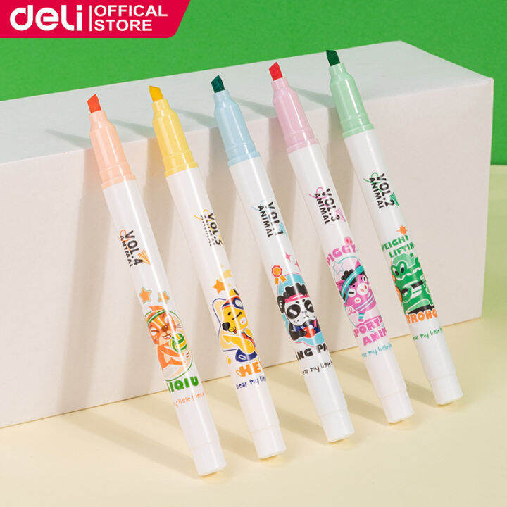 Deli Sports One Summer Soft Color Highlighter (Mixed)(5 PCs/Box) SK171 ...