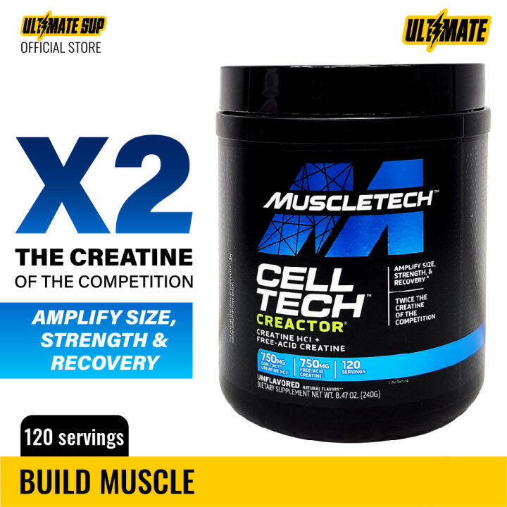 MuscleTech Cell Tech Creactor | Creatine HCI | Increase Strength and ...