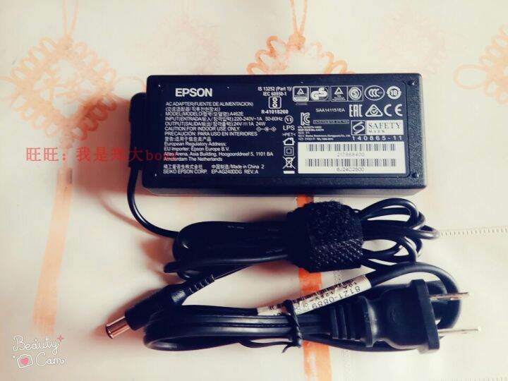 ต้นฉบับ Epson Epson Wf 100 B581a 24โวลต์ A462e อะแดปเตอร์เครื่องพิมพ์ 2326