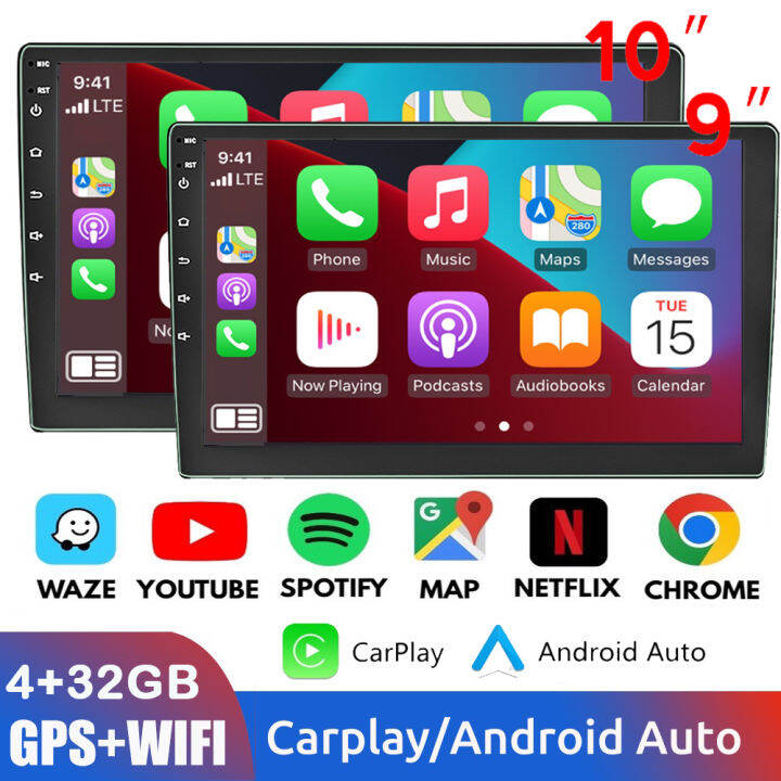 (4GB+32GB) 9"/10" Android 12 Car Stereo 2din with Apple Carplay WiFi ...