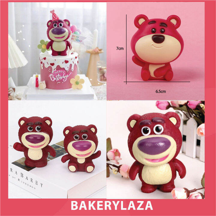 Lotso Toy Story Strawberry Pink Bear Hugging Bear Cake Decoration ...