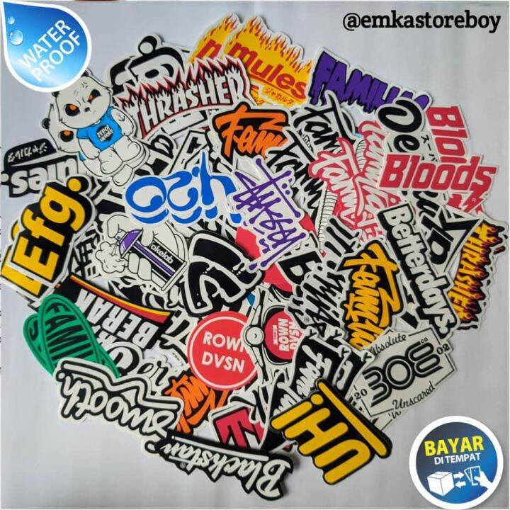 Isi 30pcs Stiker Distro Bahan Graftac Sp Dikirim RANDOM | Lazada Indonesia
