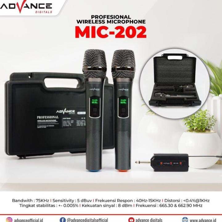 Mic Wireless Double Advance 301 Microphone Advance MIC 301 | Lazada ...