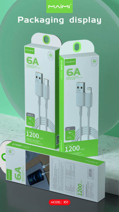 Maimi X 51 Fast Charging Cable For Android And Type C And Ios Lazada Ph