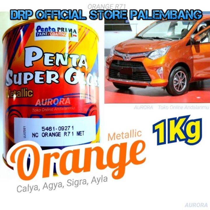 Cat Penta Super Gloss NC Orange R71 Met 1Kg Oranye Metalik Avanza ...