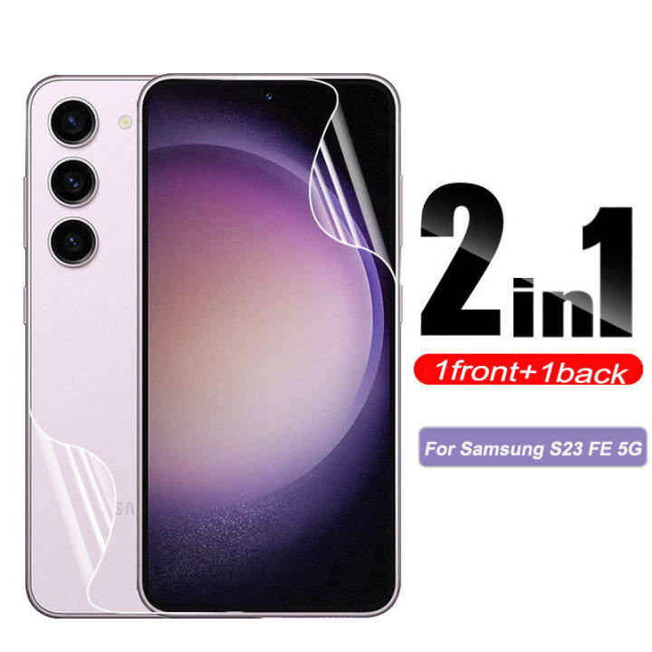 2 in1 Front Back Screen Protector For Samsung Galaxy S23 S21 S21 FE ...