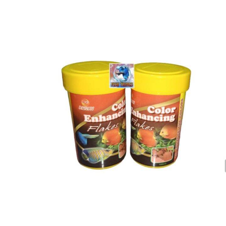 Color Enhancing Flakes 100ml AQUAV Fish Food For Guppy Betta Tetra ...