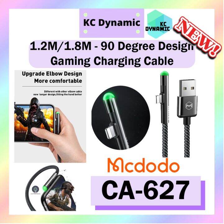 Mcdodo CA-627 Gaming Cable 90 Degree Design 2A IP Cable CA-6271 CA-6270 ...