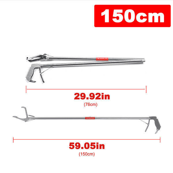 【in stock】1.5M Stainless Steel Snake Tongs Clamp Foldable Snake Catcher ...