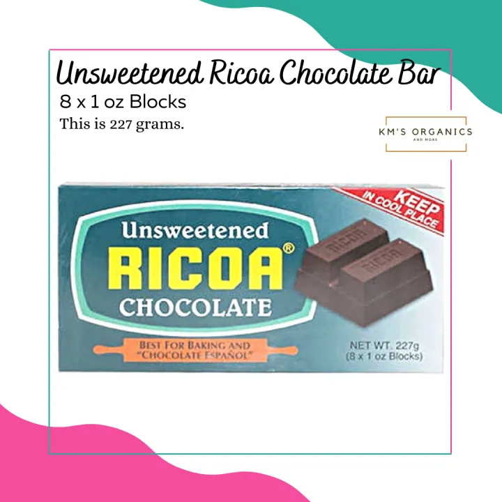 Unsweetened Ricoa Chocolate Bar (8 x 1 oz Blocks) | Lazada PH