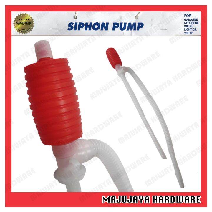 DUKSHIN Heavy Duty Drum Can Portable Car Truck Manual Hand Siphon Pump Liquid Gas Oil Water ...