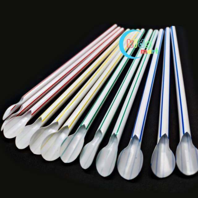 Plastic Spoon Straws 6mm Disposable Ice Straws | Lazada PH