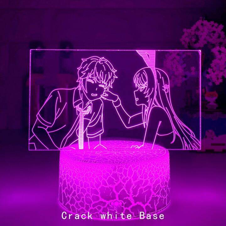 Anime Waifu Mai Sakurajima Led Night Light for Bedroom Decor Mai Light ...