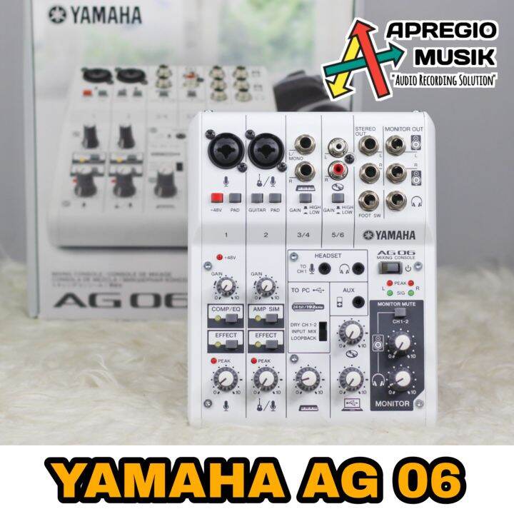 Soundcard Yamaha AG06 6-channel Mixer and USB Audio Interface Apregio ...