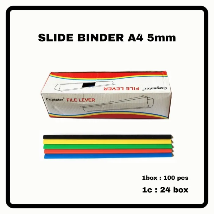 BOS Paper Slide Binder CARPENTER A4 6mm/Tulang Jilid Kertas | Lazada ...