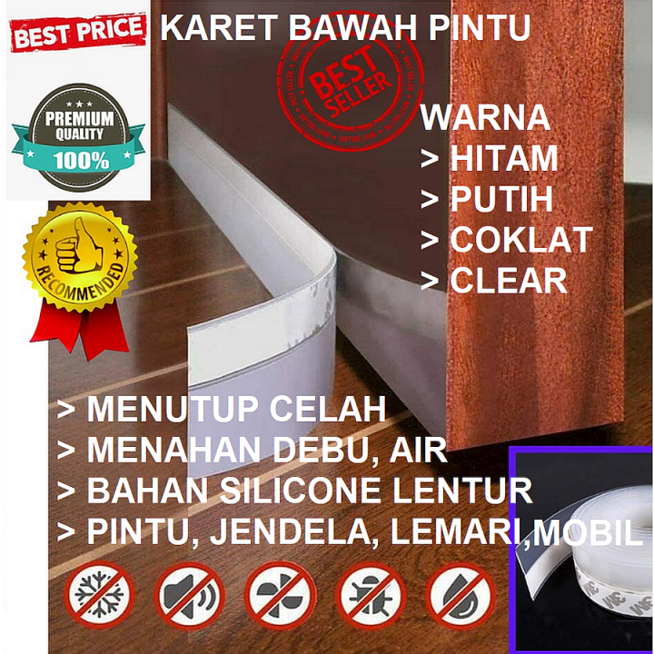 Karet Pintu Rumah Penutup Celah Bawah Pintu | Lazada Indonesia
