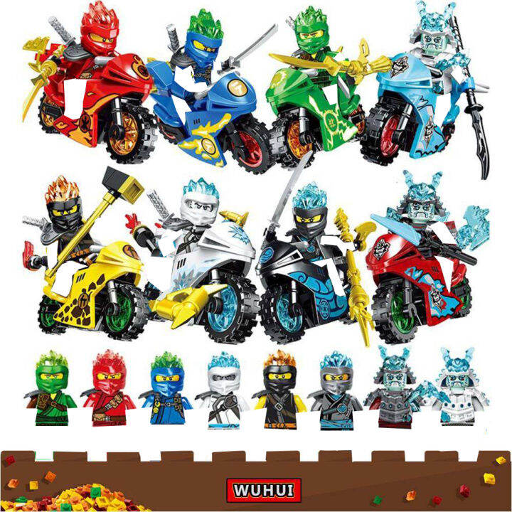 WUHUI 8PCS Ninja Minifigures Toy Building Kit Building Blocks Toys ...