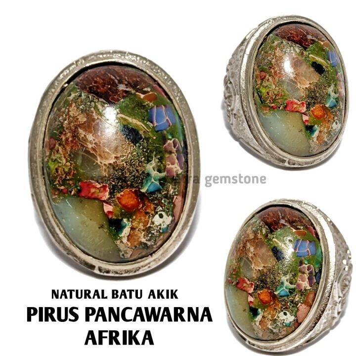 Natural Batu Akik Pirus Pancawarna Afrika Original PPA09 | Lazada Indonesia
