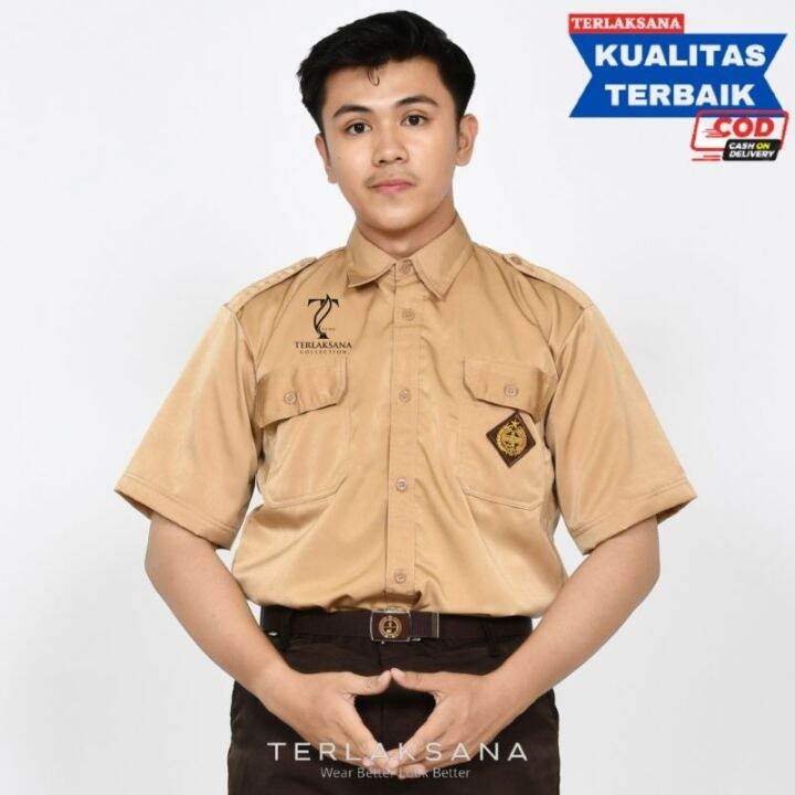 Seragam Pramuka SD SMP SMA Lengan Pendek bahan TWIST | Lazada Indonesia
